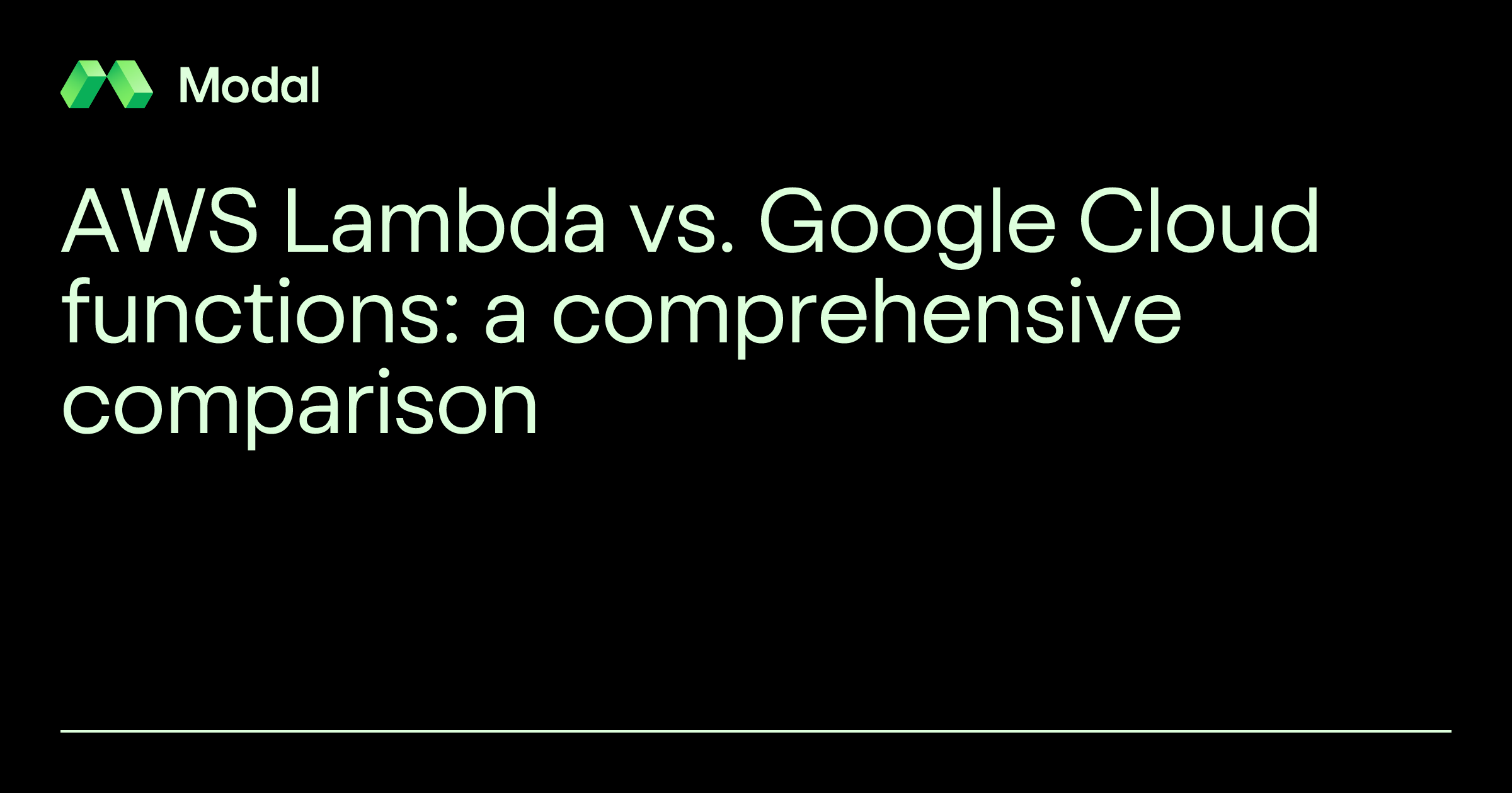 AWS Lambda vs. Google Cloud functions: a comprehensive comparison | Modal Blog