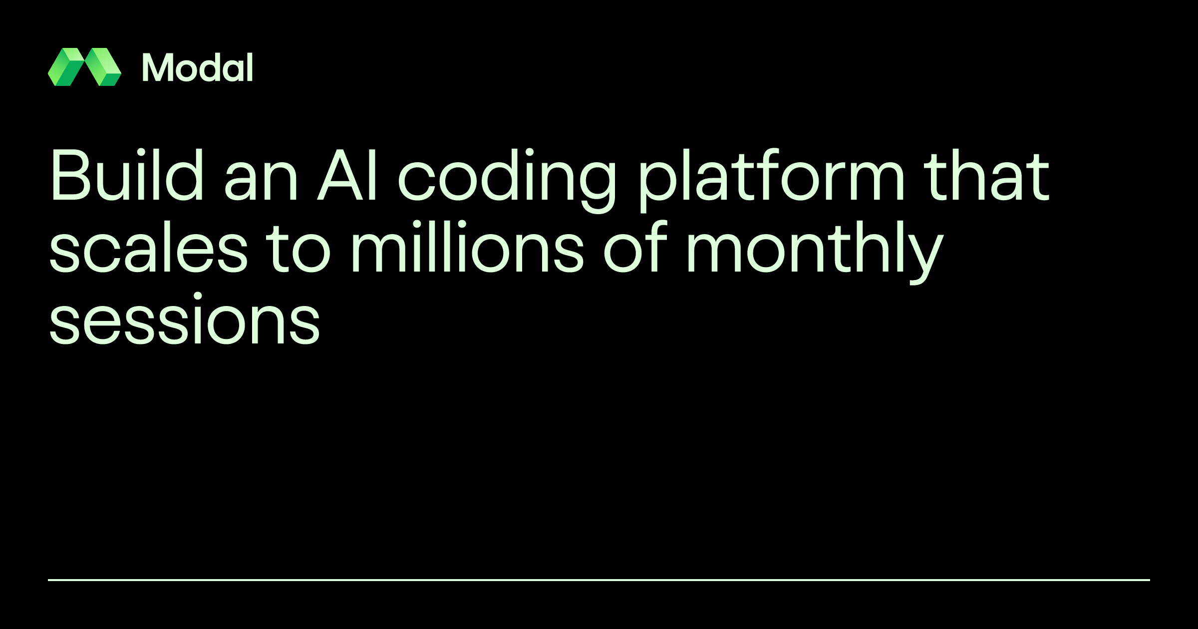 Build an AI coding platform that scales to millions of monthly sessions | Modal Blog