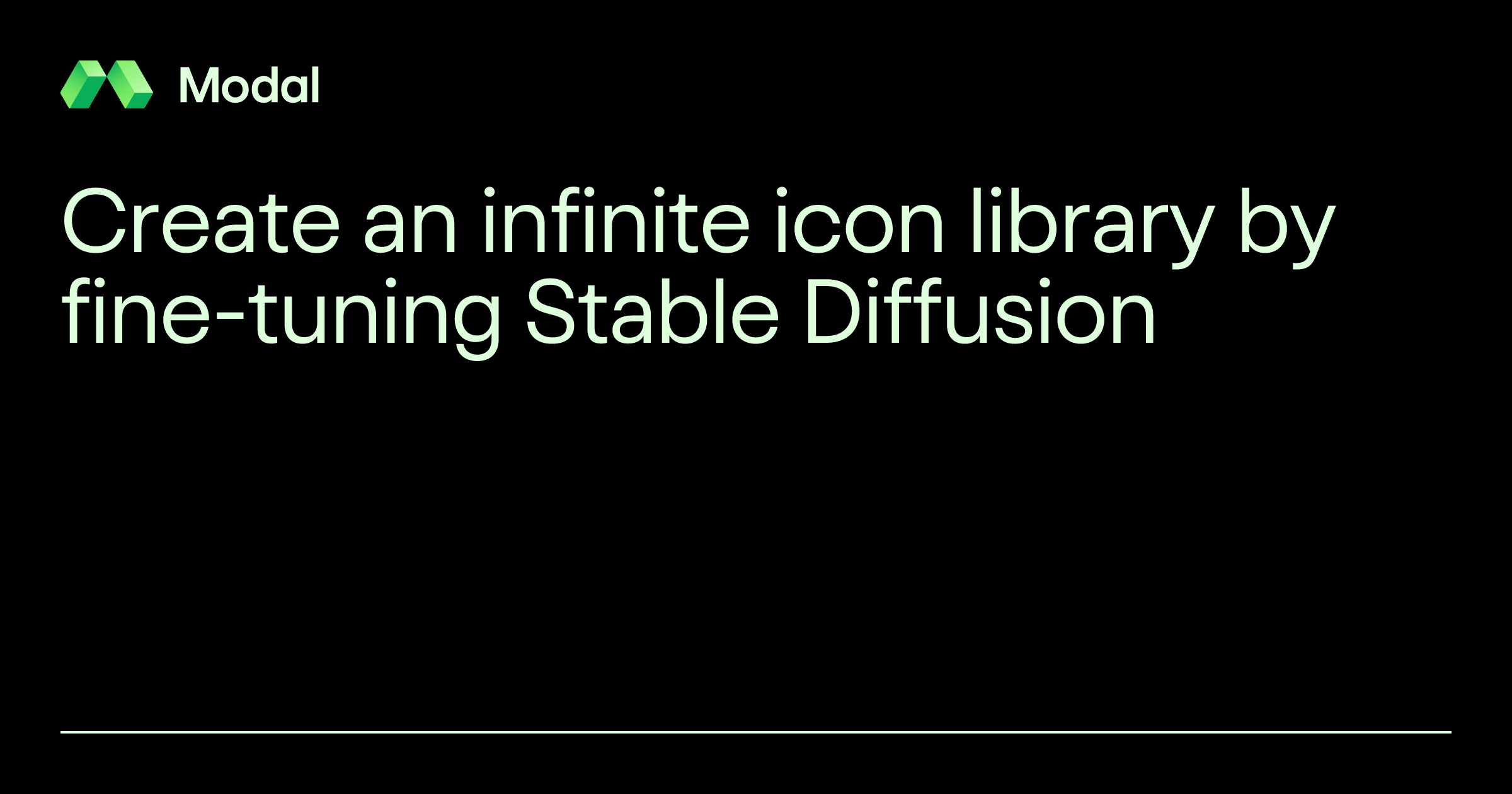 Create an infinite icon library by fine-tuning Stable Diffusion | Modal Blog