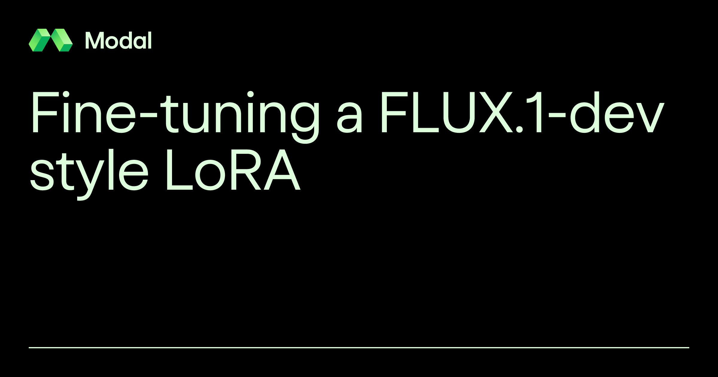 Fine-tuning a FLUX.1-dev style LoRA | Modal Blog
