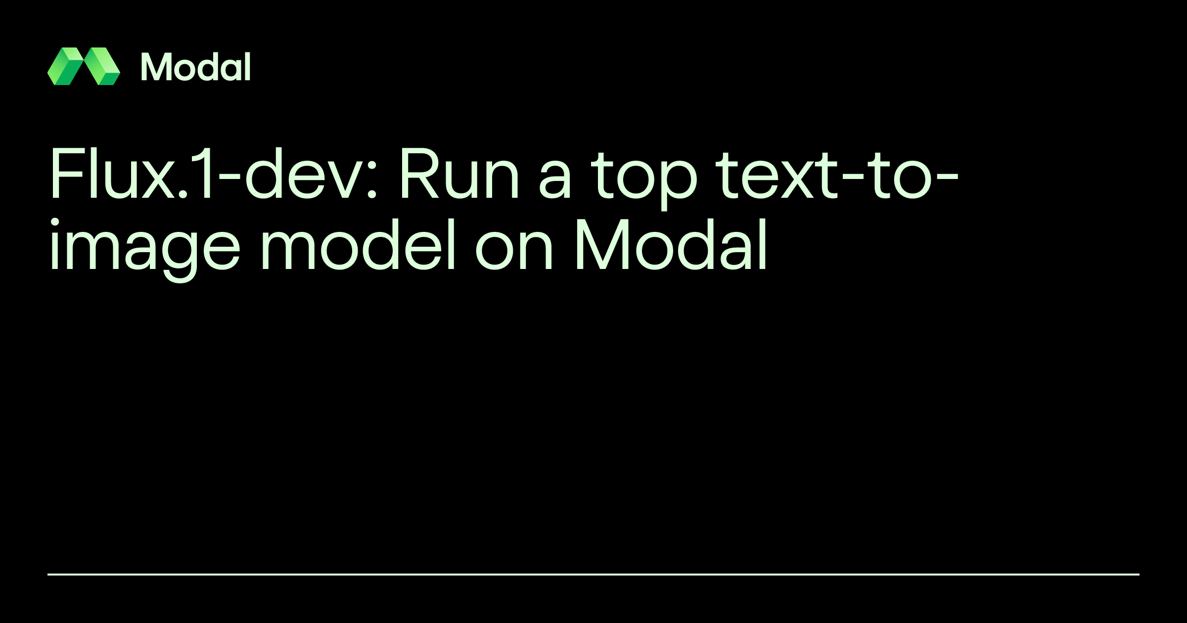 Flux.1-dev: Run a top text-to-image model on Modal