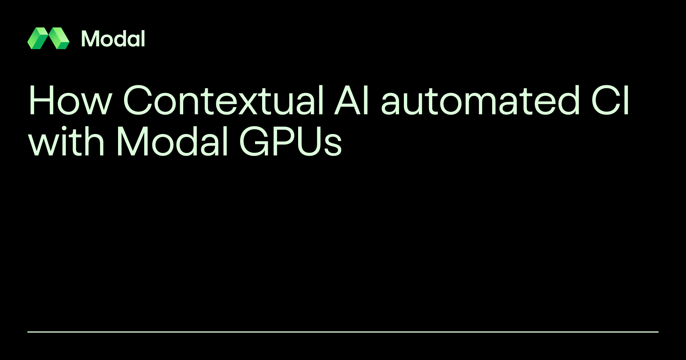 How Contextual AI automated CI with Modal GPUs | Modal Blog