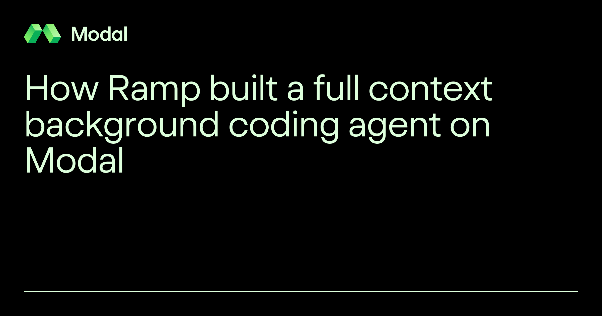 How Ramp built a full context background coding agent on Modal