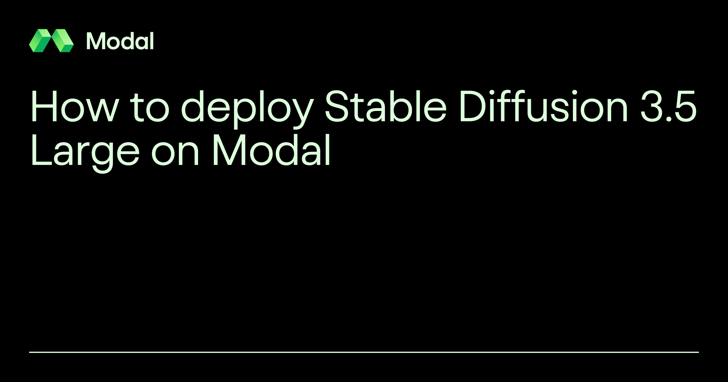 How to deploy Stable Diffusion 3.5 Large on Modal | Modal Blog