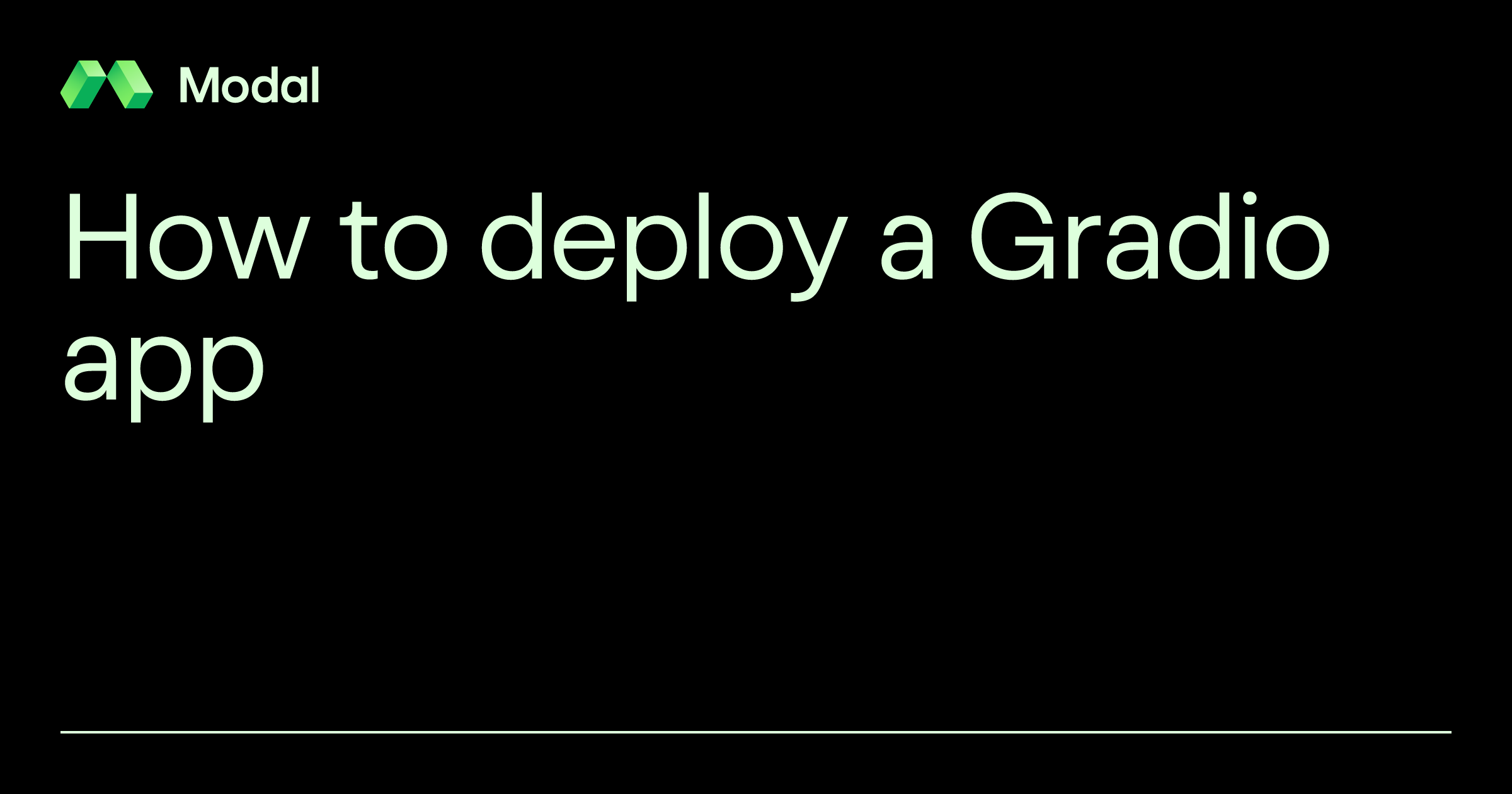 How to deploy a Gradio app | Modal Blog