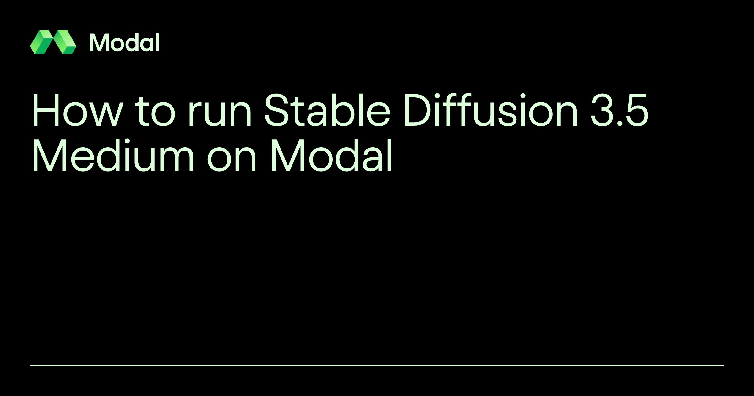 How to run Stable Diffusion 3.5 Medium on Modal | Modal Blog
