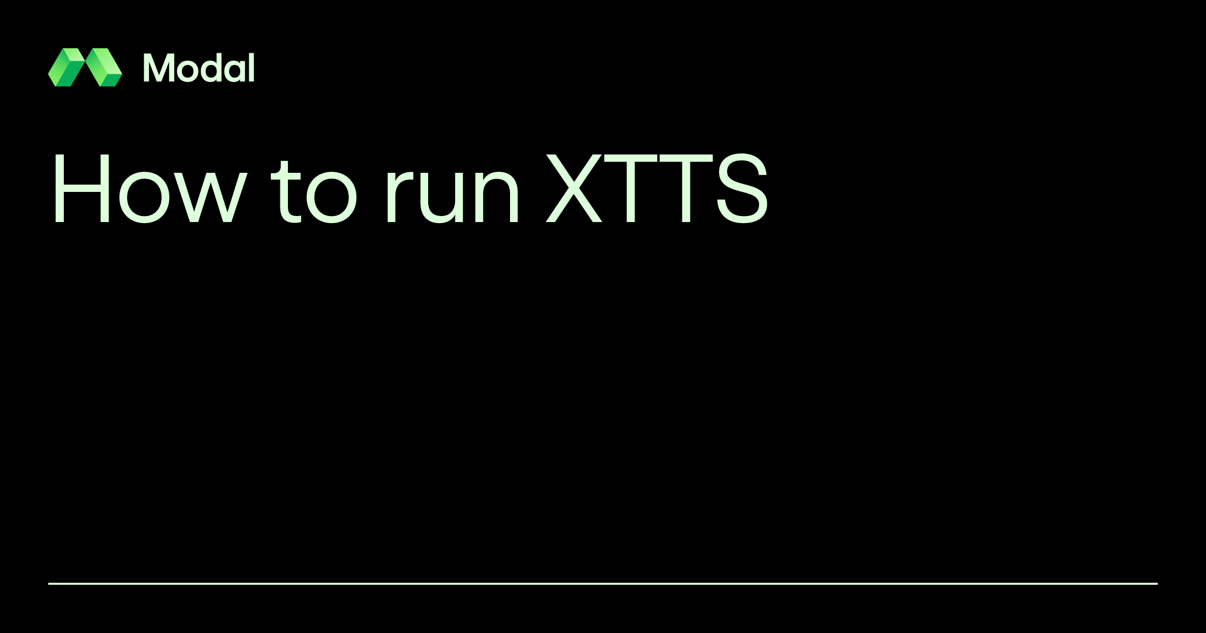 How to run XTTS | Modal Blog