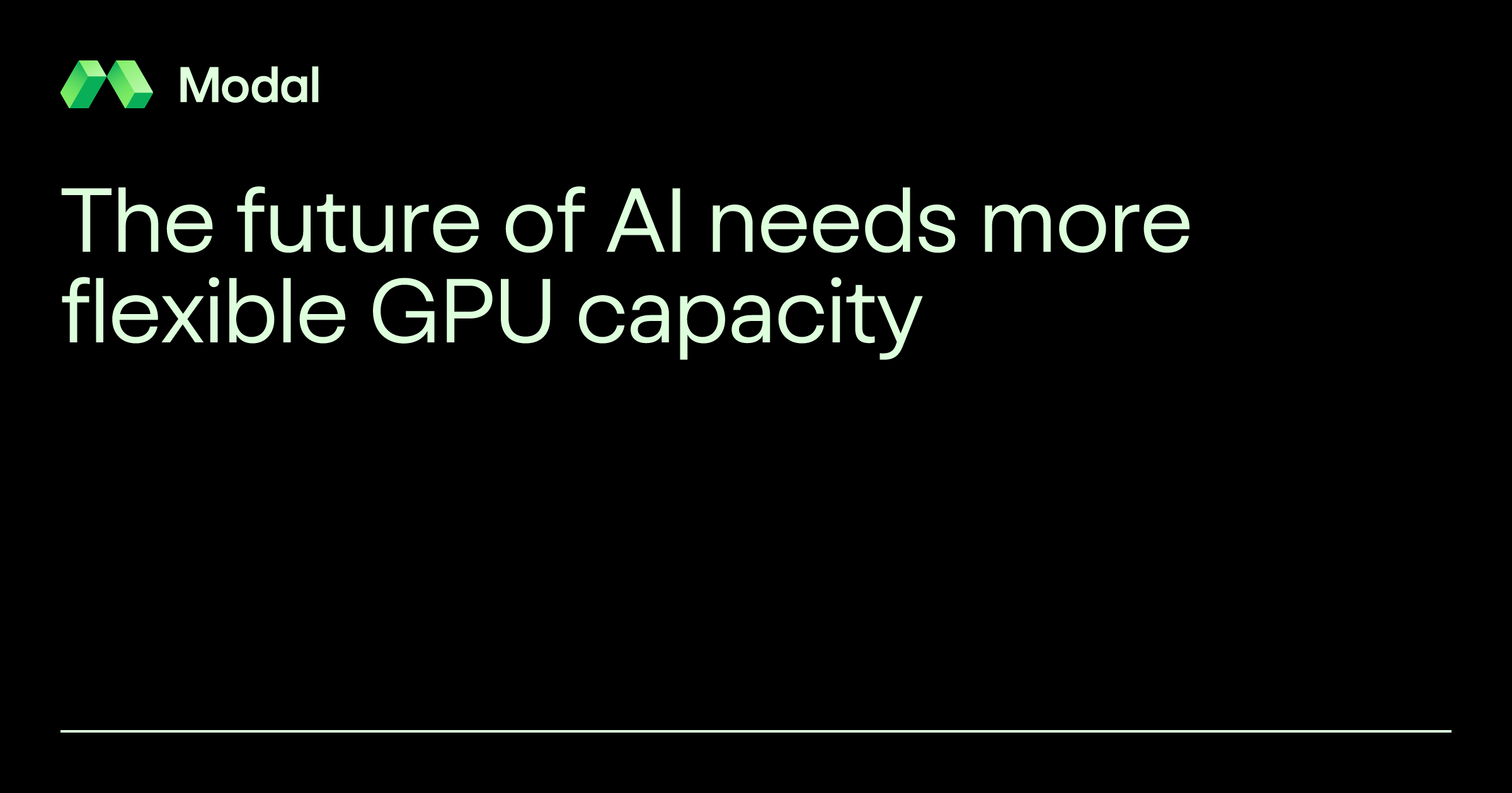 The future of AI needs more flexible GPU capacity