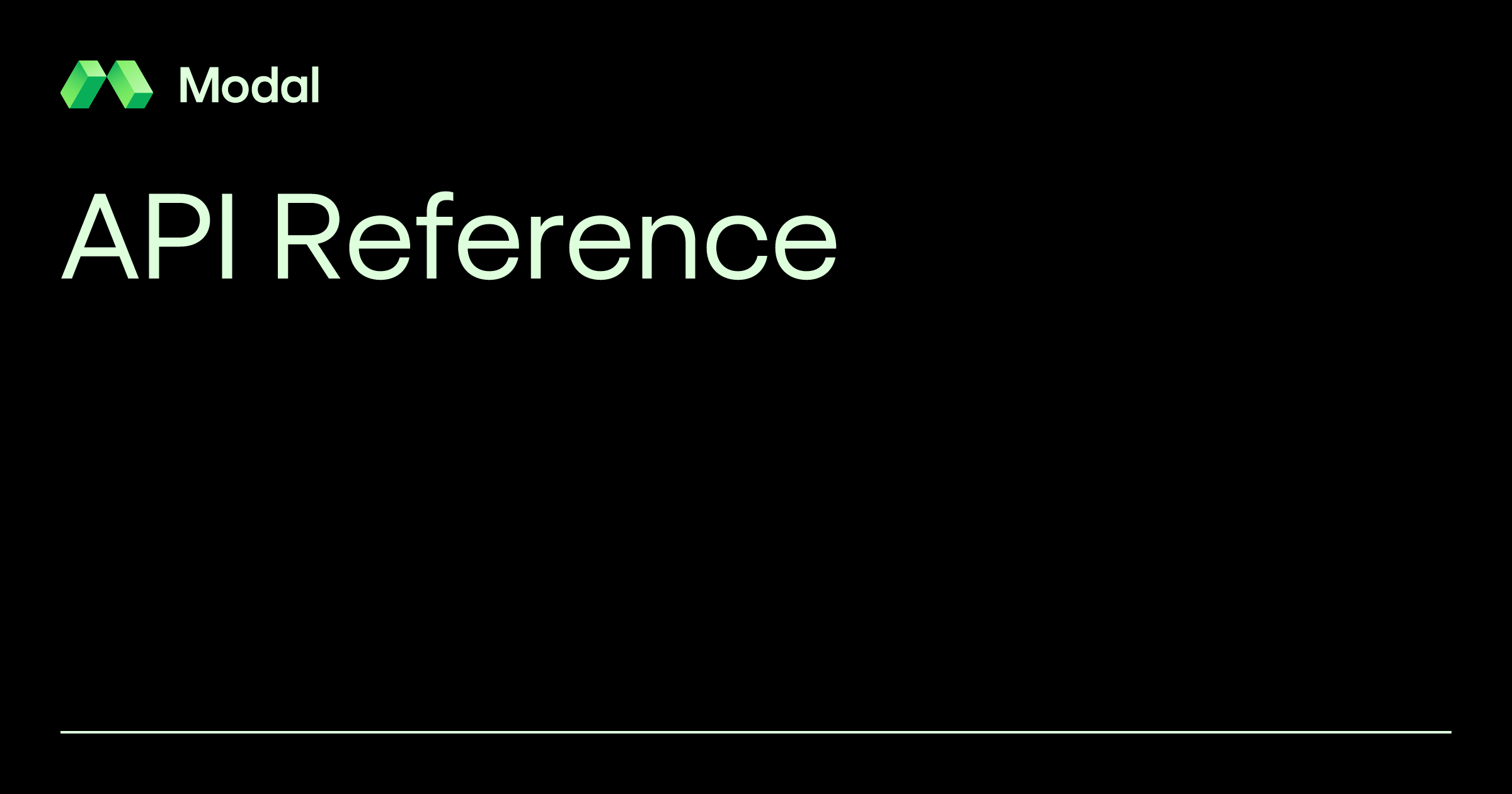API Reference | Modal Docs