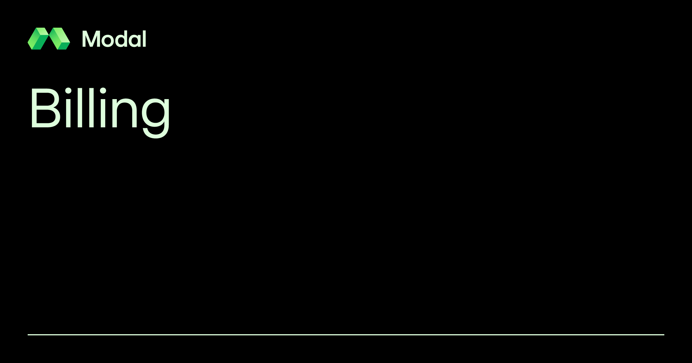 Billing | Modal Docs