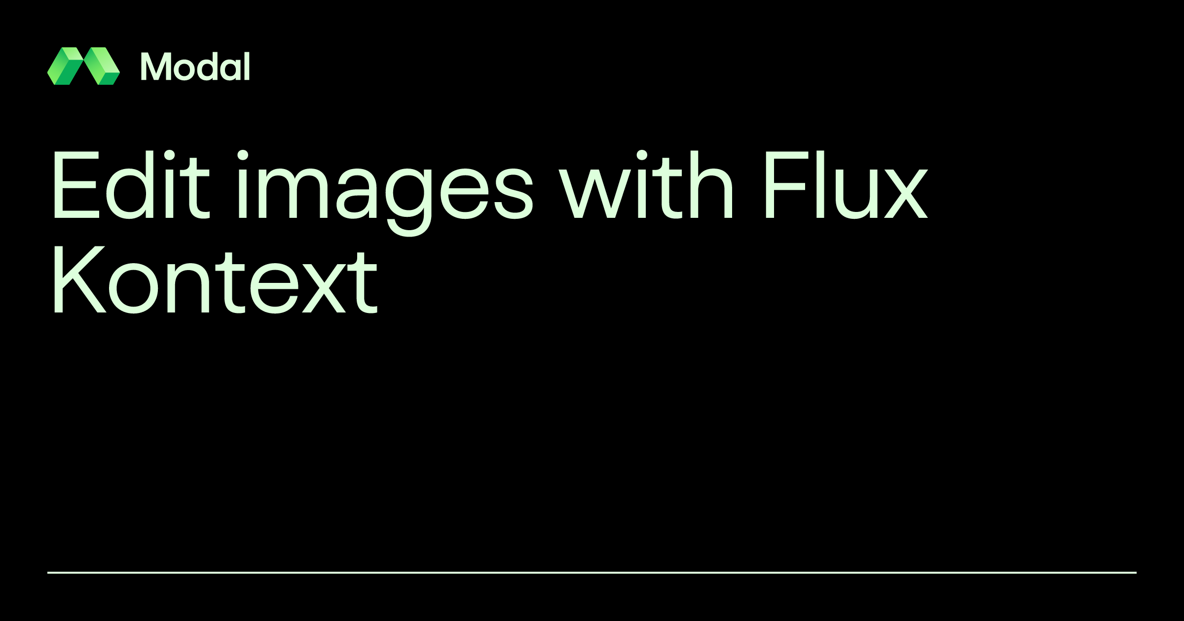 Edit images with Flux Kontext | Modal Docs