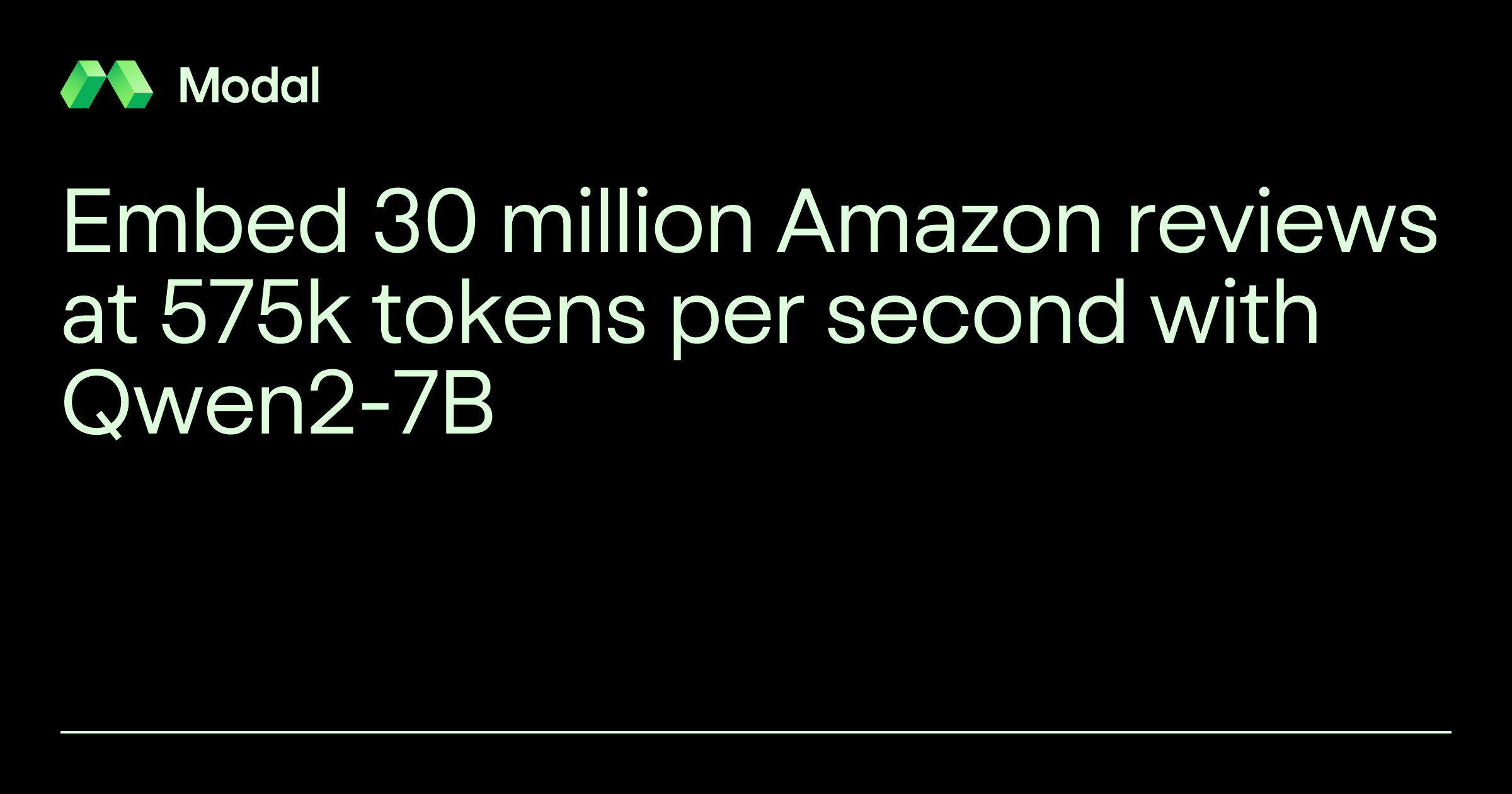Embed 30 million Amazon reviews at 575k tokens per second with Qwen2-7B ...