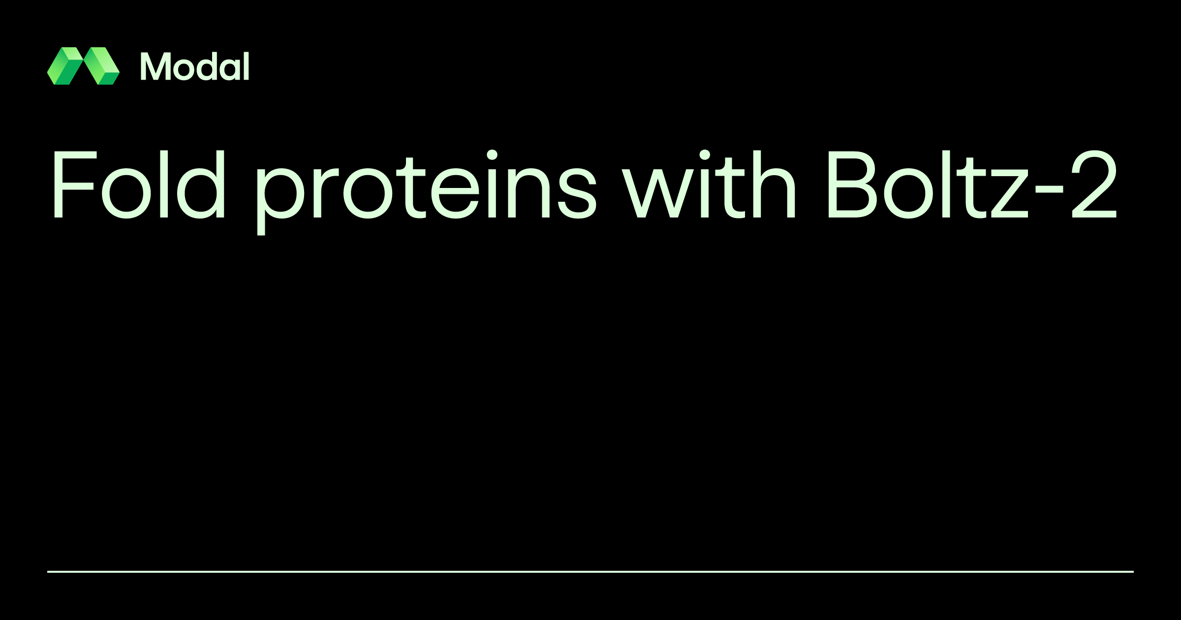 Fold proteins with Boltz-2 | Modal Docs