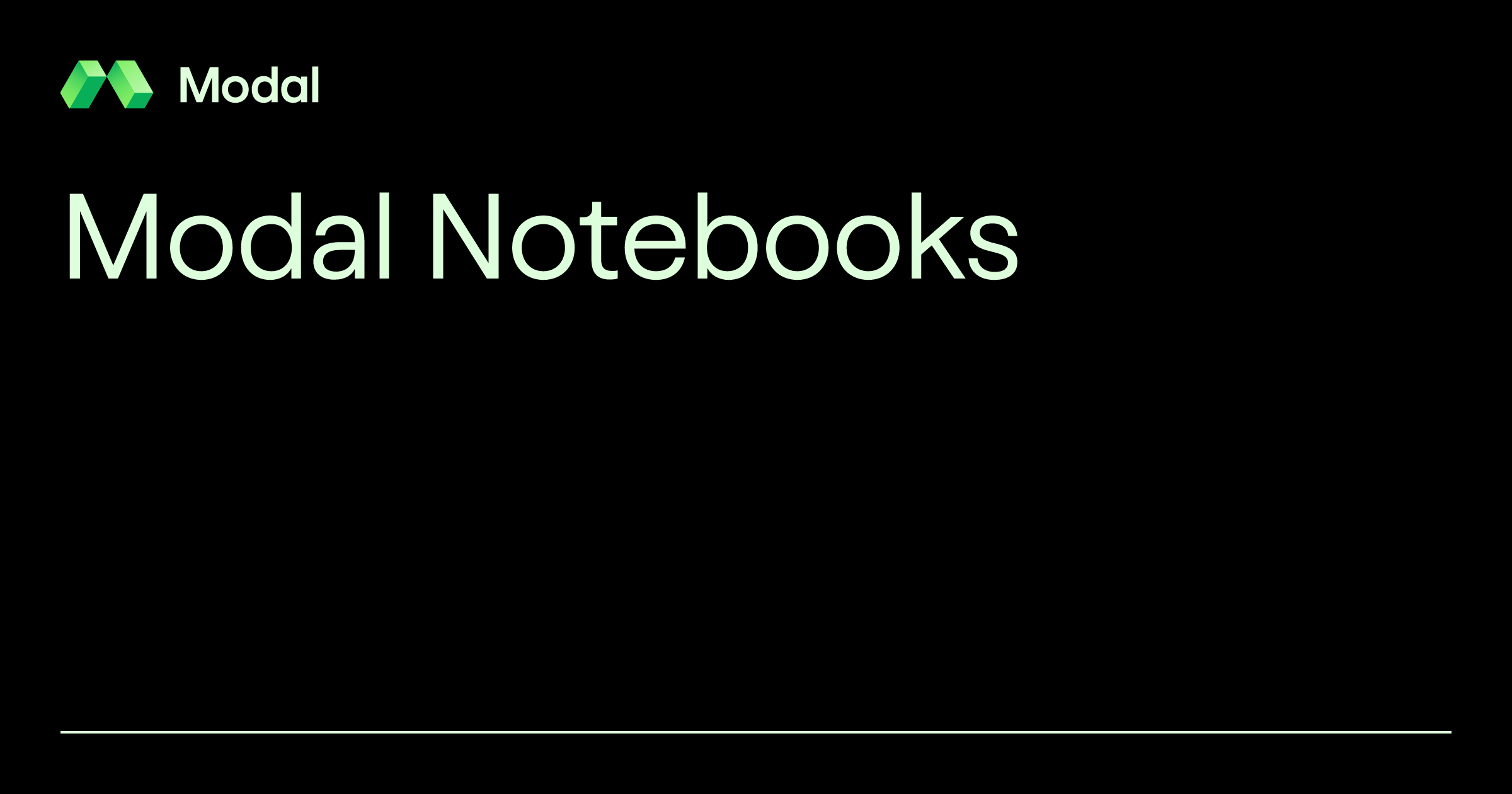 Modal Notebooks | Modal Docs