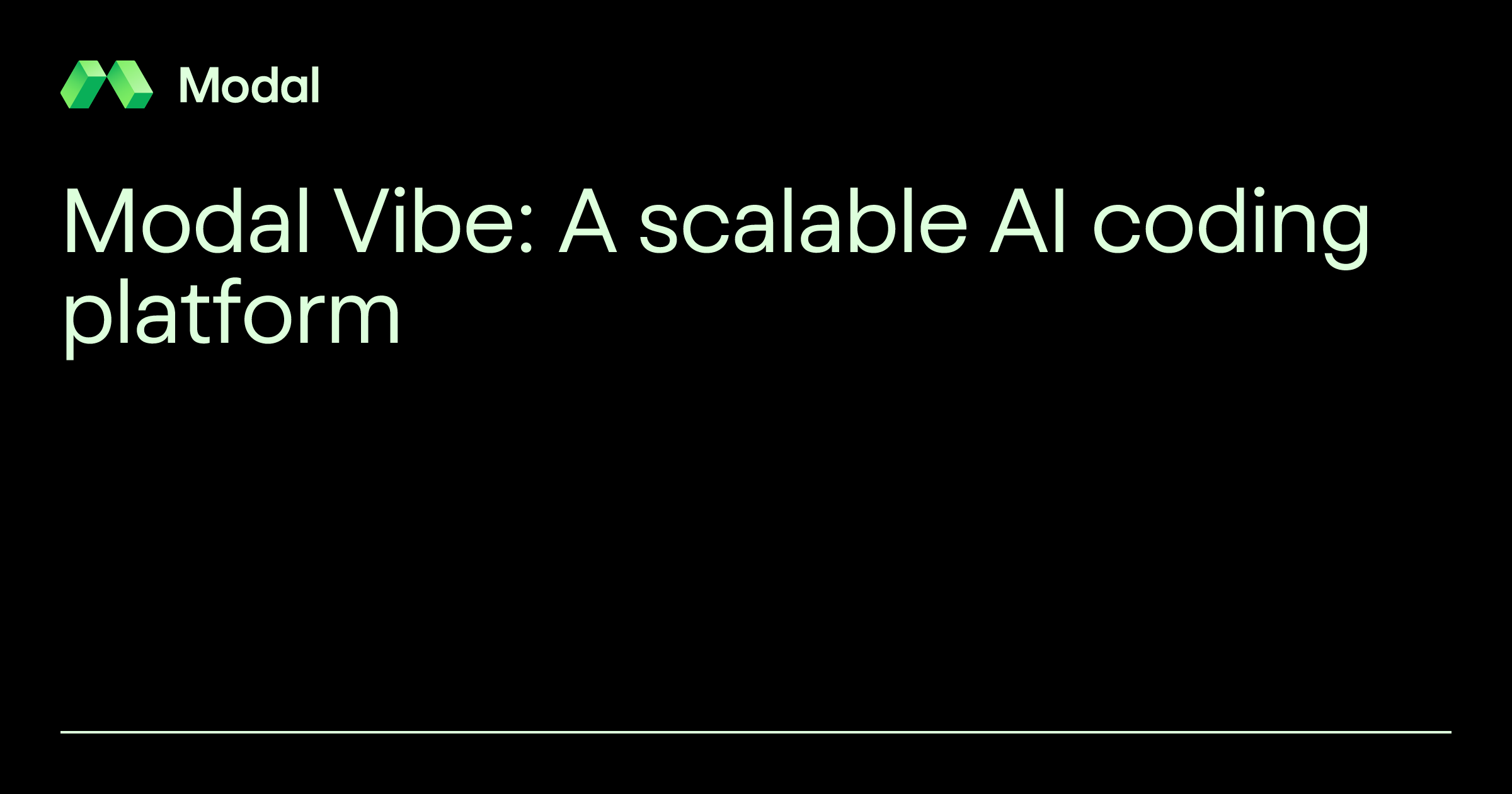 Modal Vibe: A scalable AI coding platform | Modal Docs