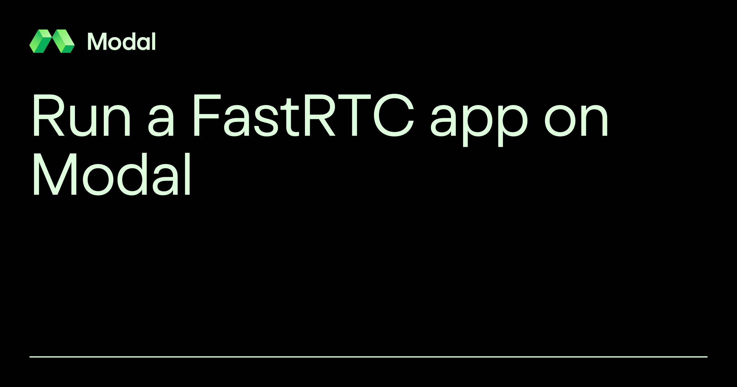 Run a FastRTC app on Modal | Modal Docs
