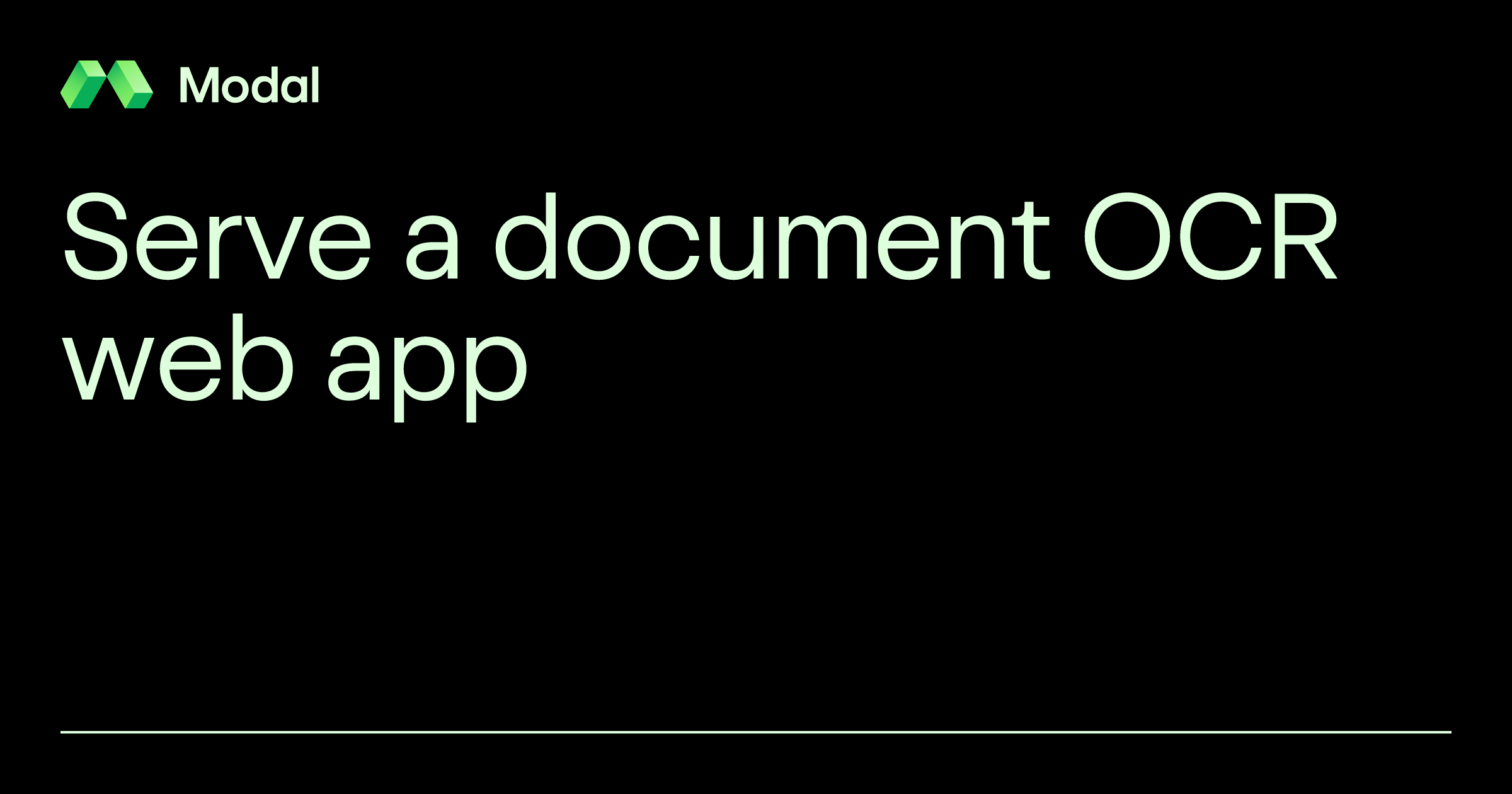 Serve a document OCR web app | Modal Docs