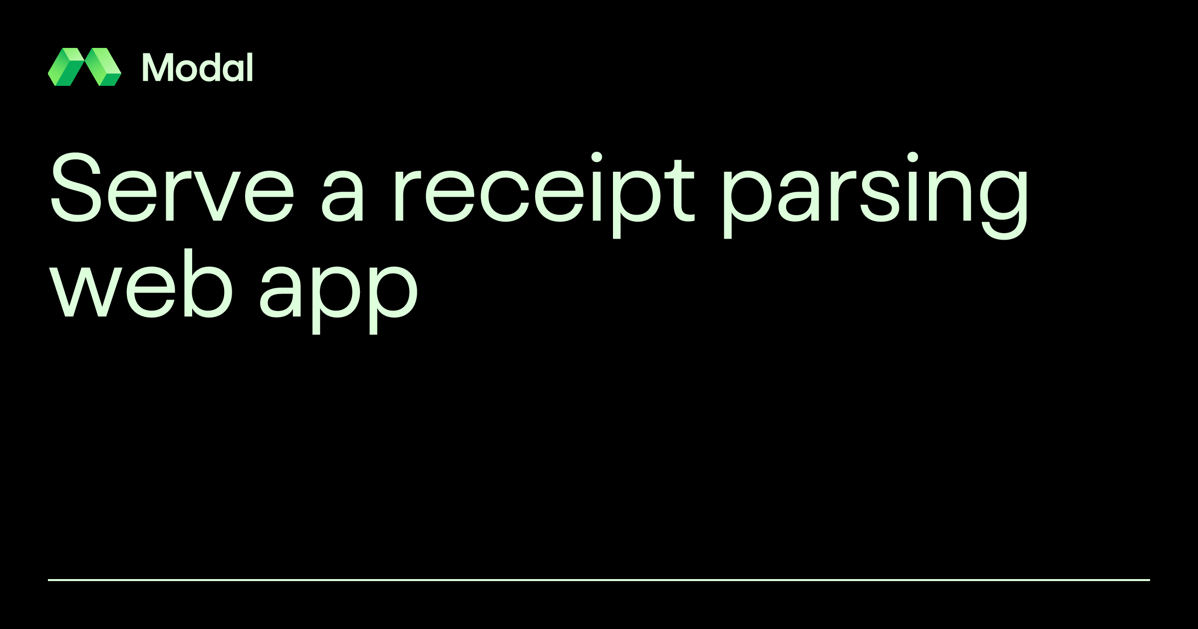 Serve a receipt parsing web app | Modal Docs