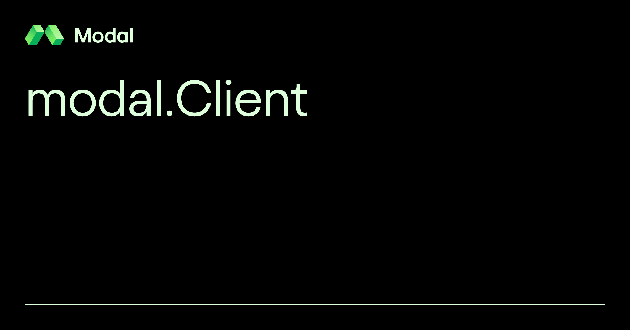 modal.Client | Modal Docs