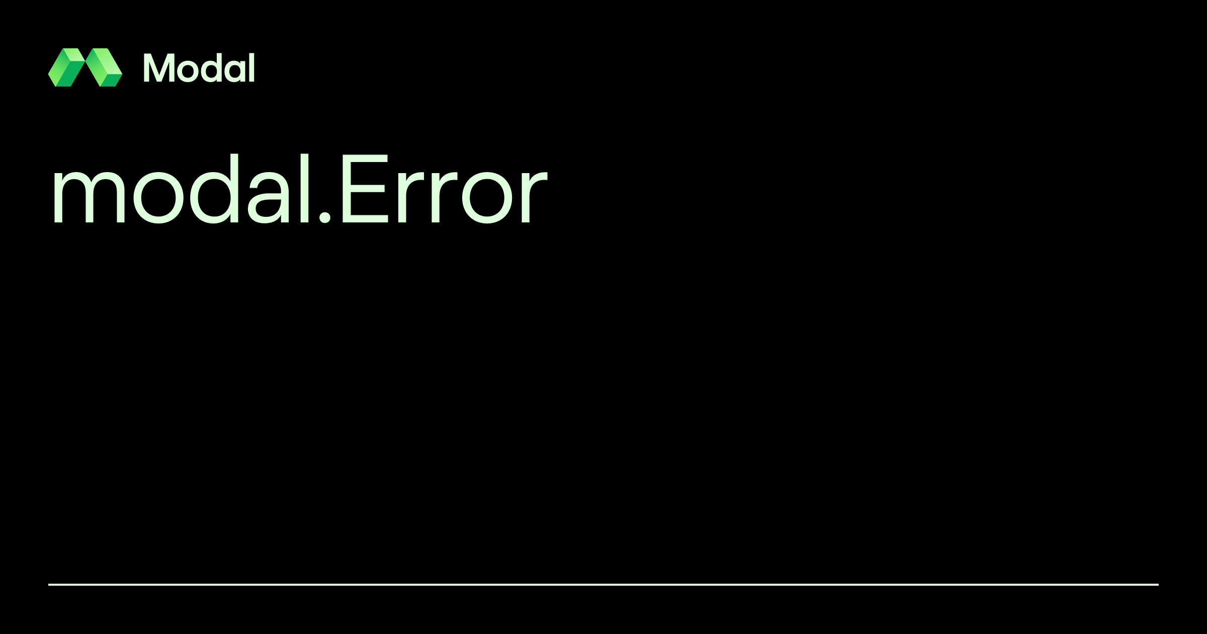 modal.Error | Modal Docs