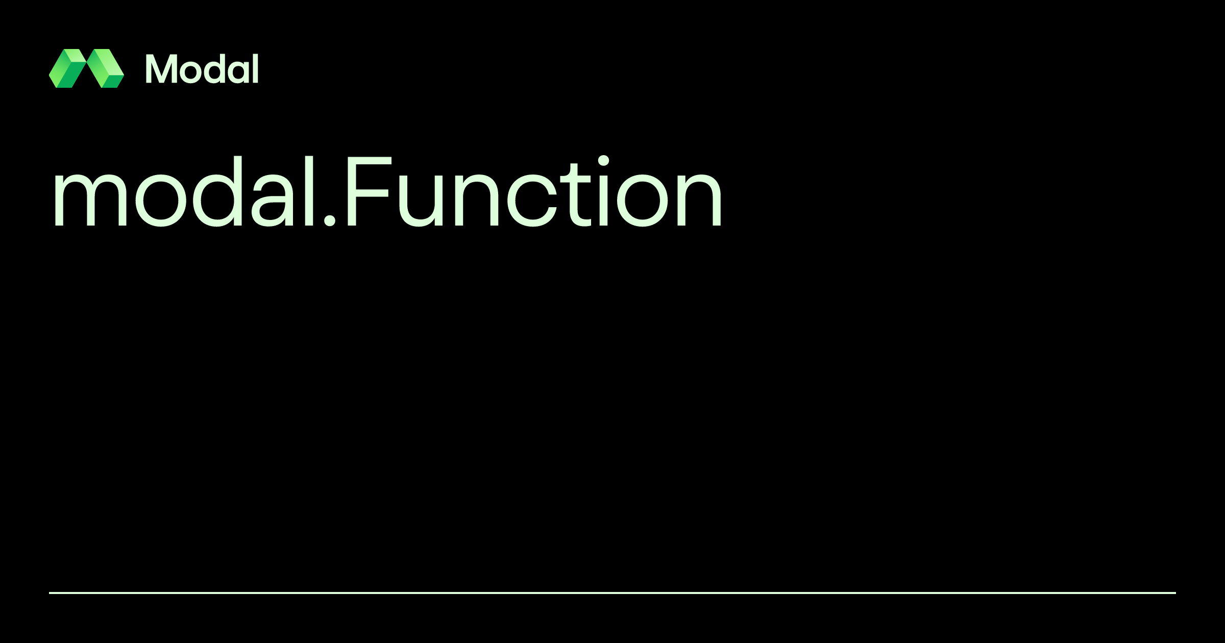 modal.Function | Modal Docs