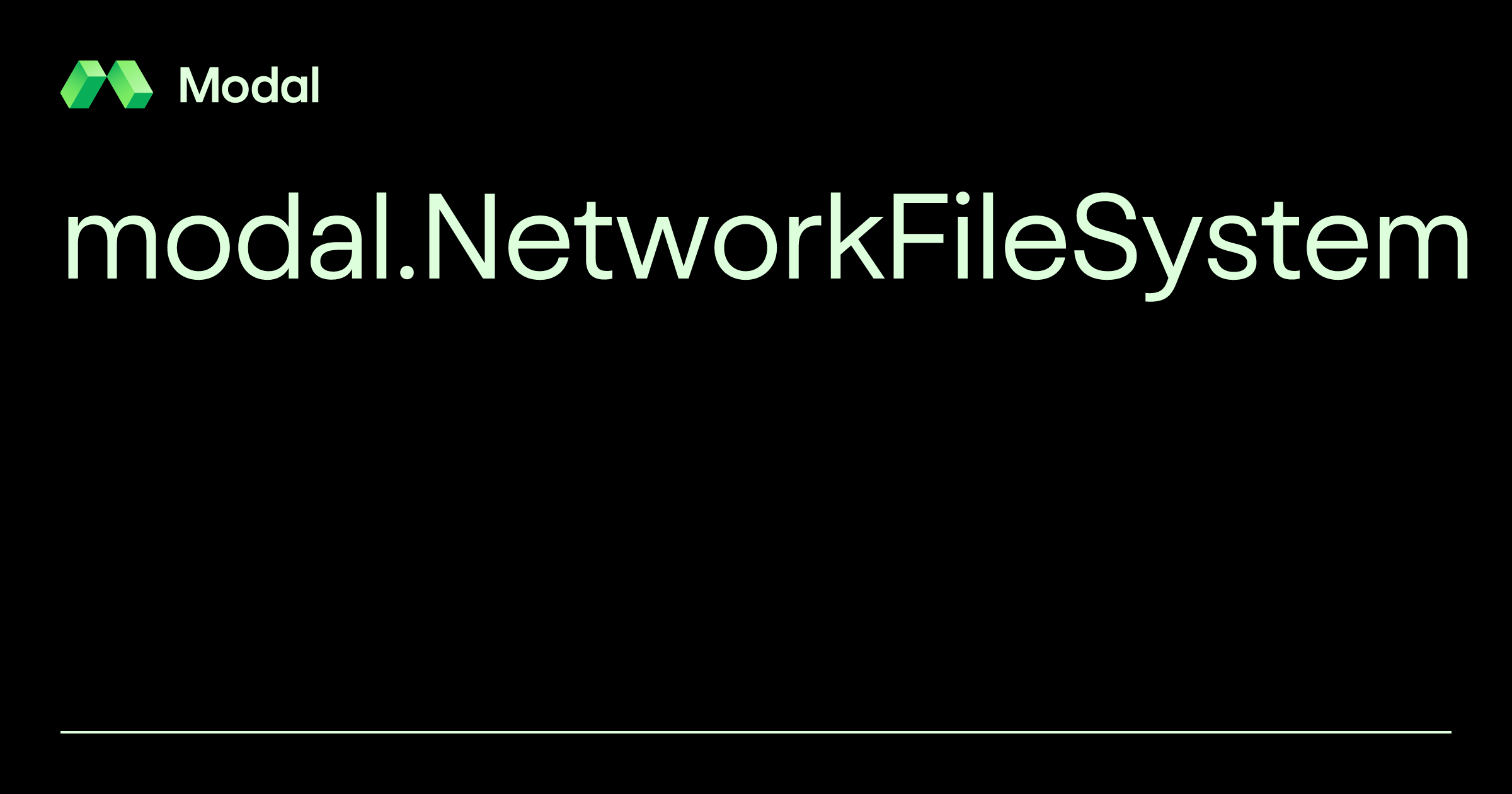 modal.NetworkFileSystem | Modal Docs