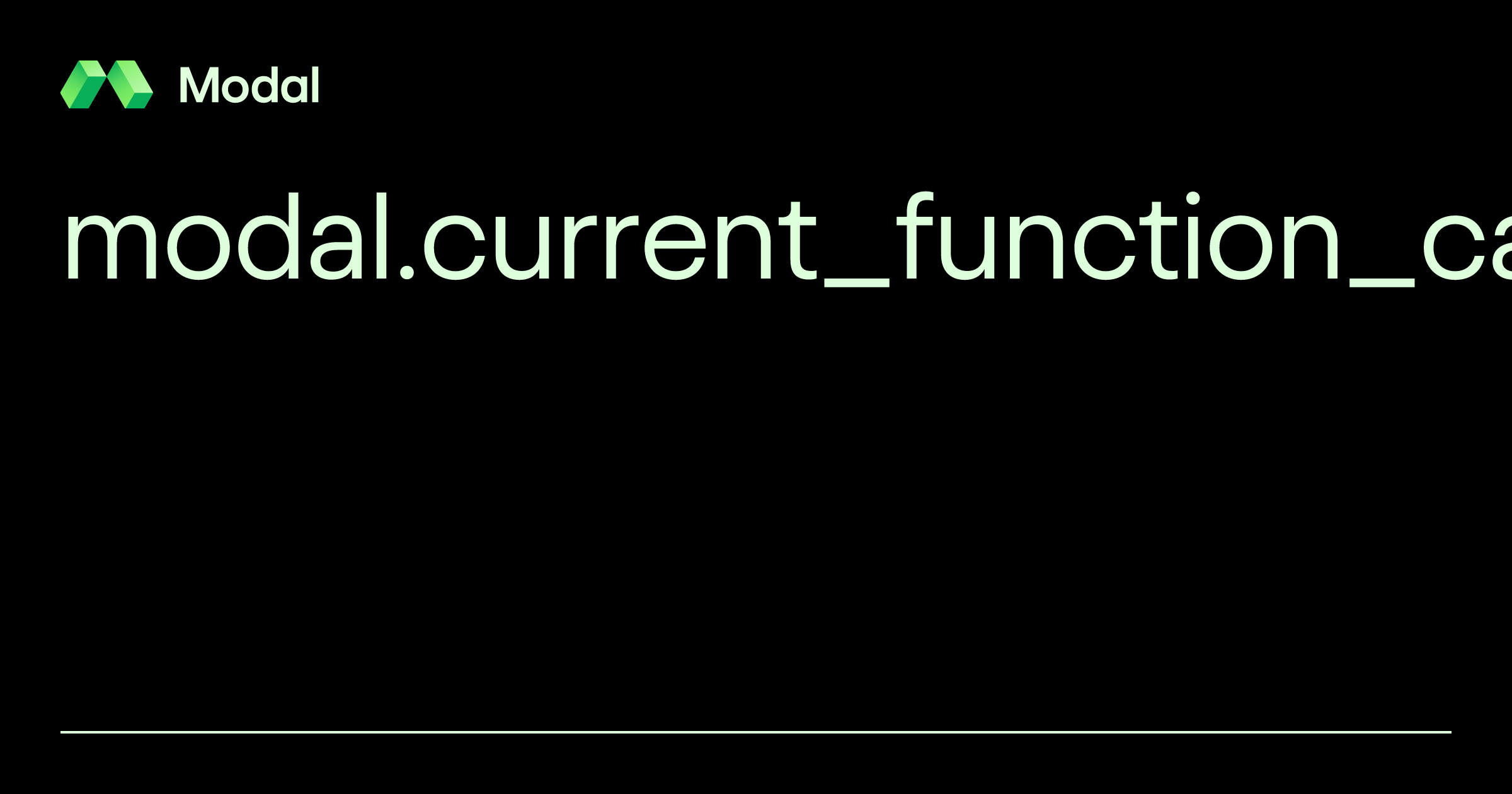 modal.current_function_call_id | Modal Docs