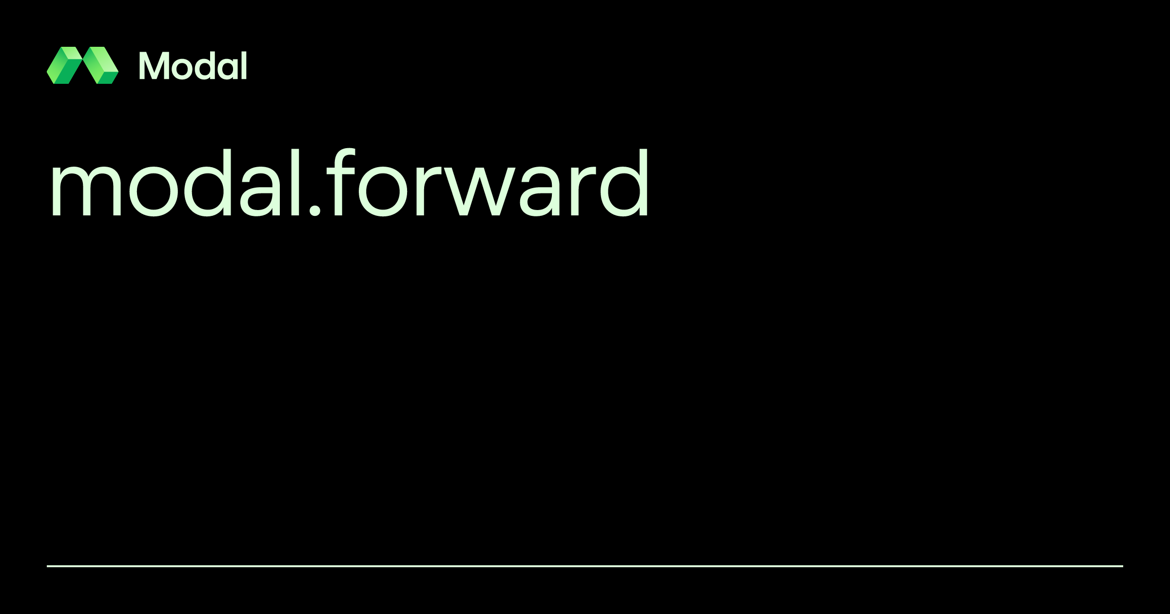 modal.forward | Modal Docs
