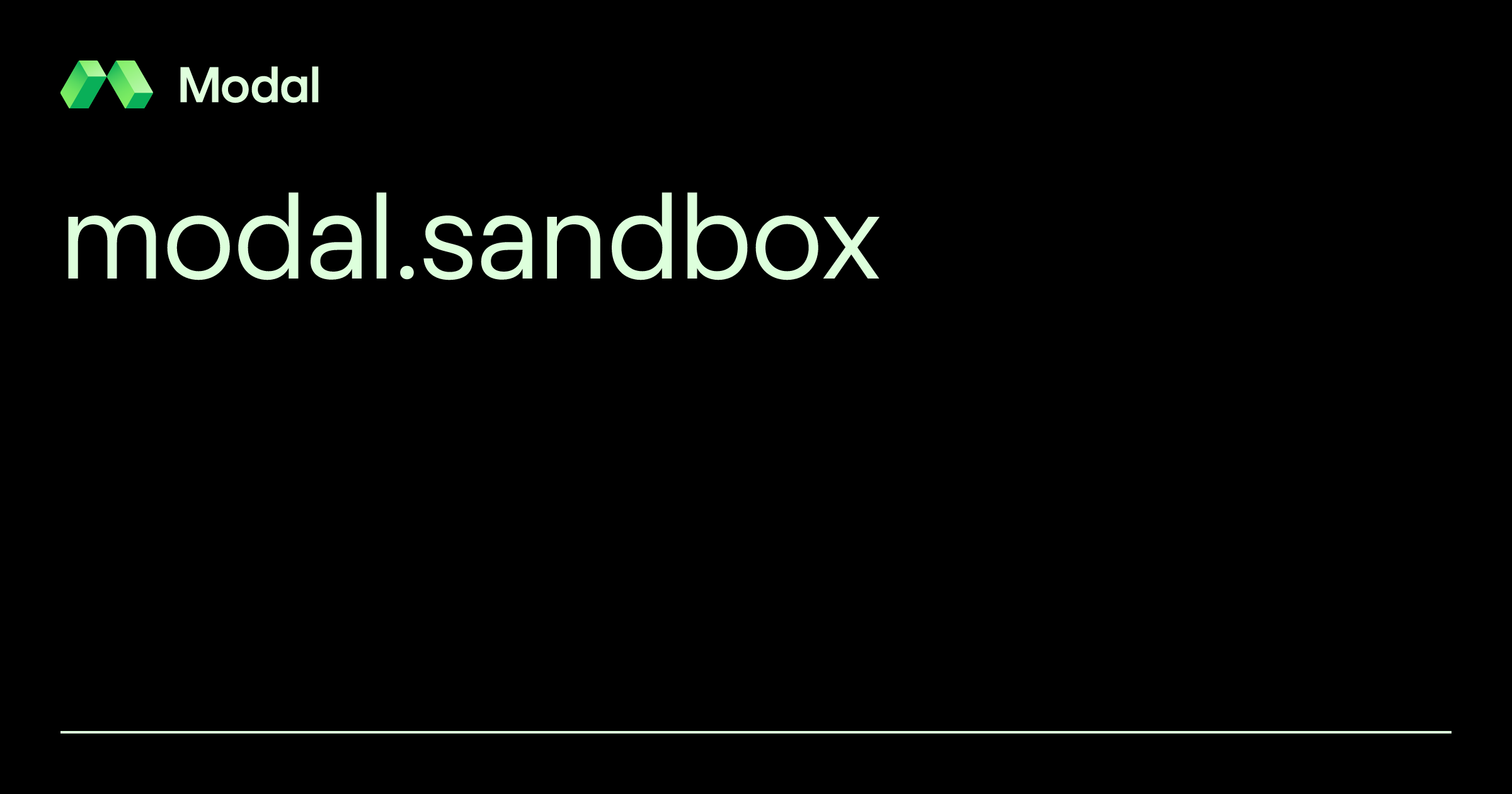 modal.Sandbox | Modal Docs