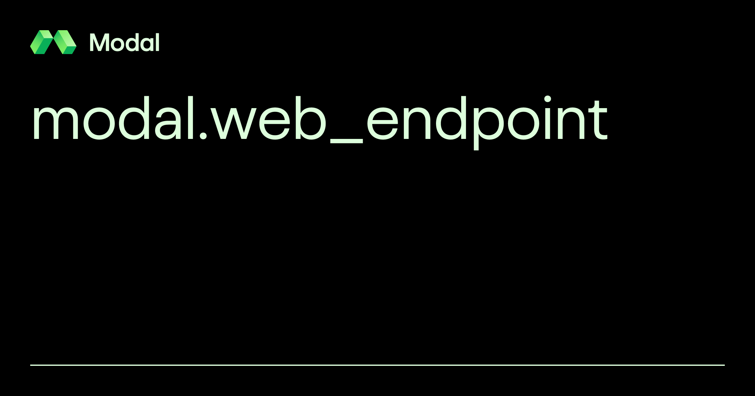 modal.web_endpoint | Modal Docs