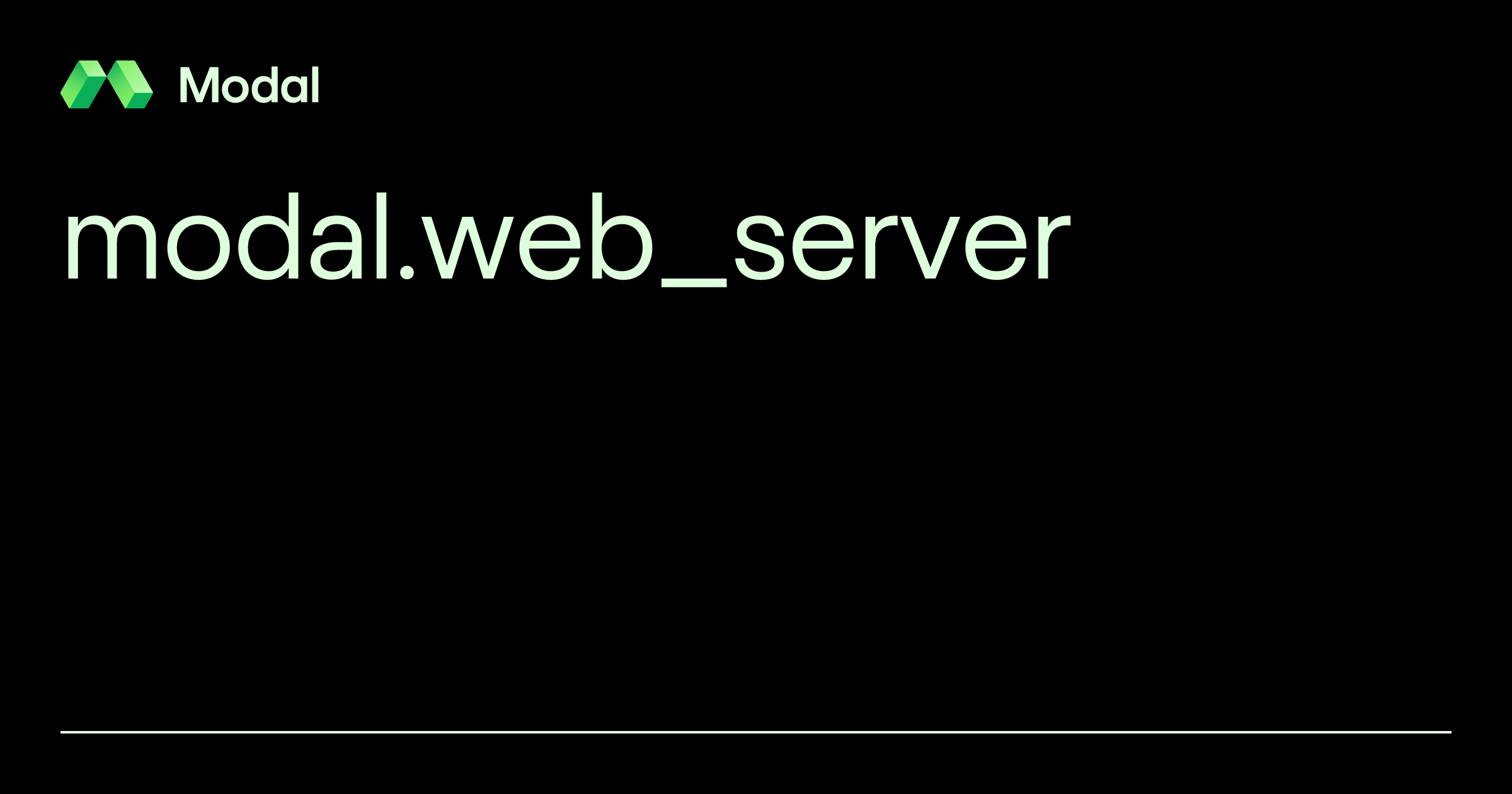 modal.web_server | Modal Docs