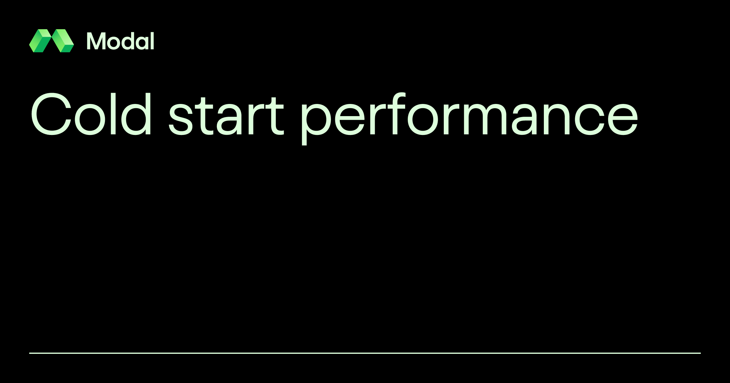 Cold start performance | Modal Docs