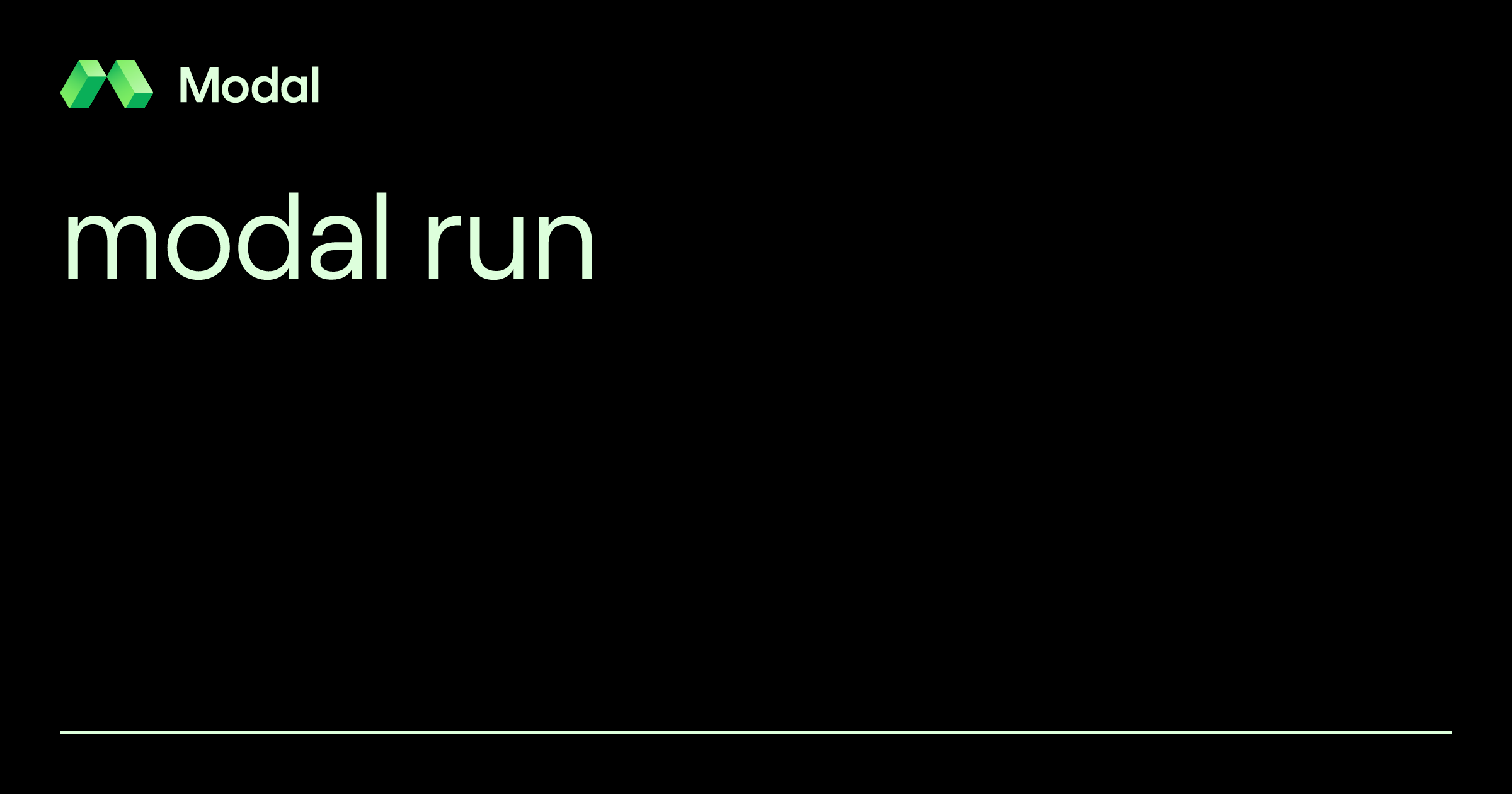 modal run | Modal Docs