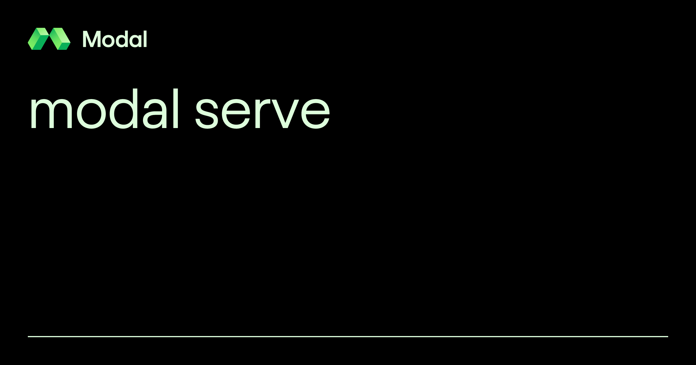 modal serve | Modal Docs