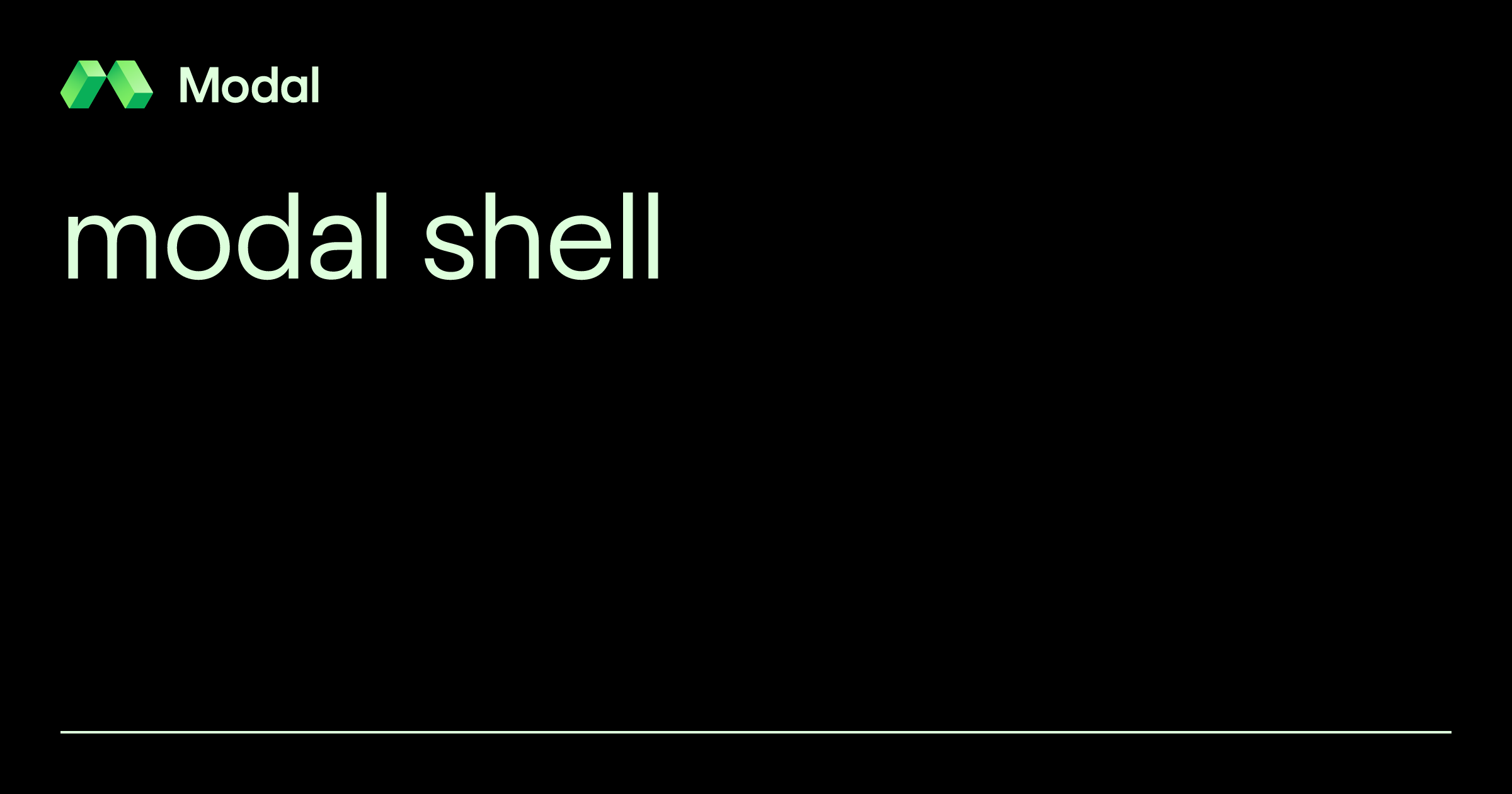 modal shell | Modal Docs